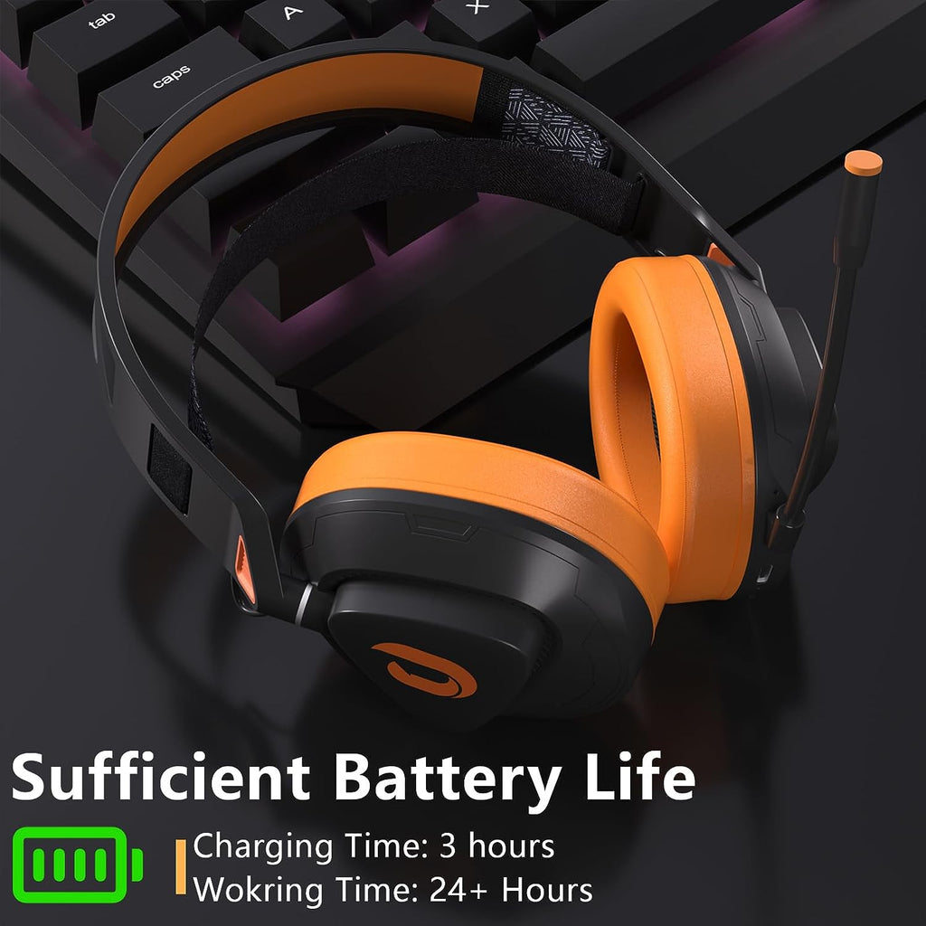 Jeecoo G90 Wireless Gaming Headset - Lightweight Comfort with Suspensi